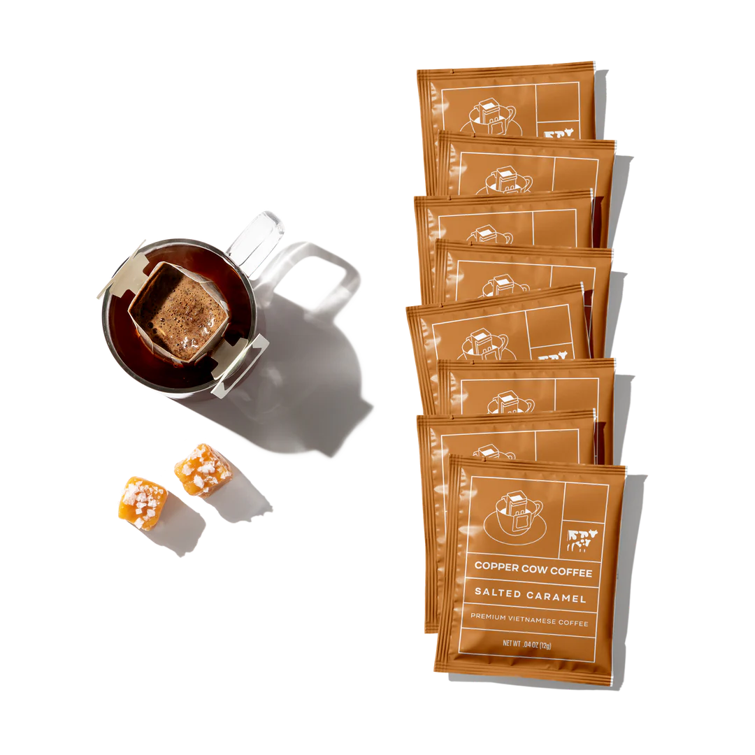 Vietnamese Coffee Packs Salted Caramel Pour Over Coffee – QUA BOXES